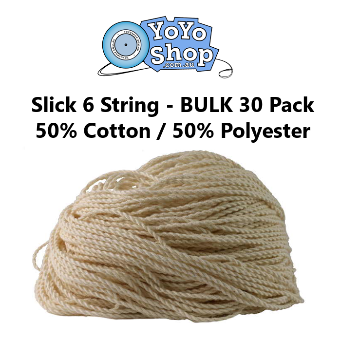 YoYo Shop Slick 6 50% Cotton / 50% Polyester String Bulk Pack (30 Stri